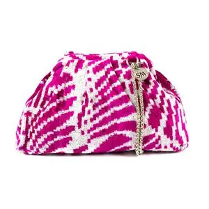 SJW BAGS LONDON Victoria Ikat Multicolour Bag Magenta/mist - Pink