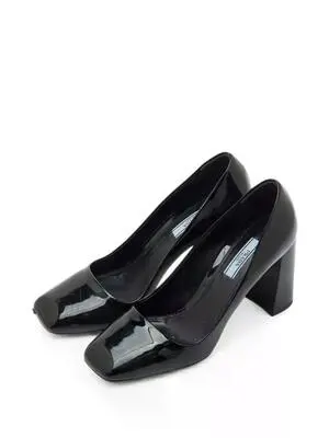 Prada Square-toe Block-heel Pumps