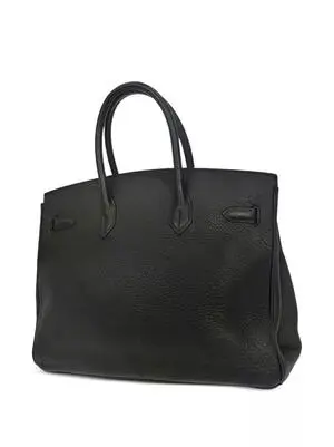 Hermès 2003 35 Taurillon Clemence Birkin Handbag Black