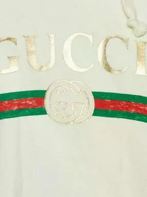 Gucci Distressed Logo-print Hoodie