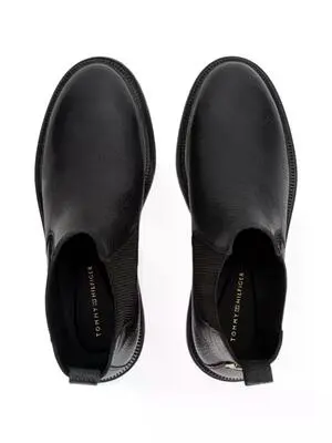 Tommy Hilfiger Pebbled-leather Chelsea Boots