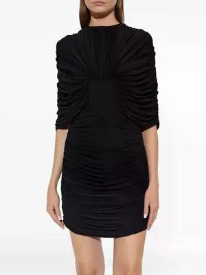 THE MANNEI Ruched Draped-detail Mini Dress