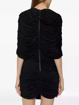 THE MANNEI Ruched Draped-detail Mini Dress