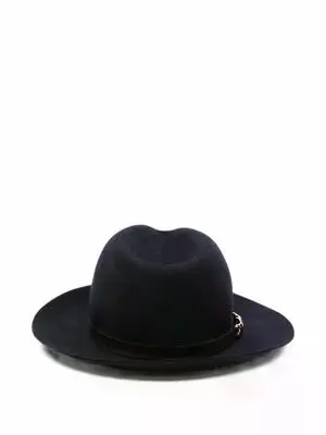 Emporio Armani Knot-detail Fedora Hat - Blue