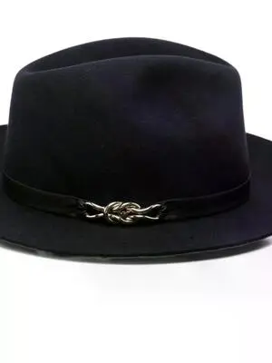 Emporio Armani Knot-detail Fedora Hat