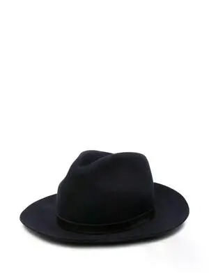 Emporio Armani Knot-detail Fedora Hat - Blue
