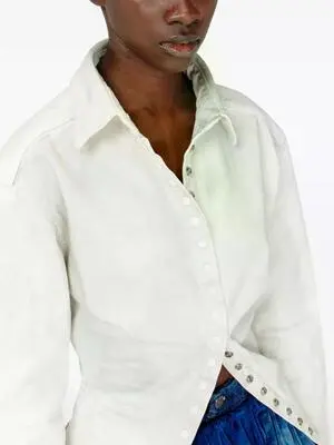 DIESEL® Fitted Shirt In Denim - White