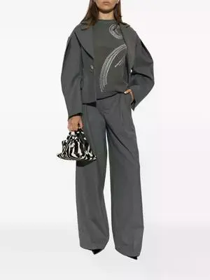 Blumarine Lion-head-button Jacket - Grey