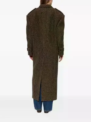 THE MANNEI Herringbone Double-breasted Coat
