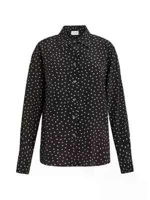 P.a.r.o.s.h Star-print Long-sleeved Shirt - Black