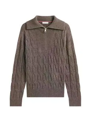 Tommy Hilfiger Cable-knit Quarter-zip Sweater