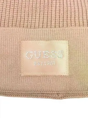 Guess Logo-patch Ribbed Beanie Hat