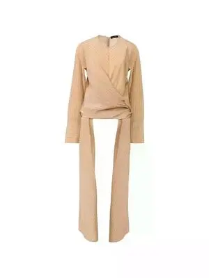 Fabiana Filippi Pinstripe Wrap-style Blouse - Neutrals
