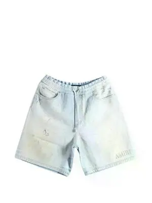 Amiri Crystals Denim Shorts - Blue