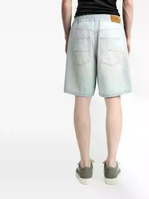 Amiri Crystals Denim Shorts - Blue