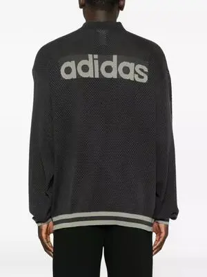 Adidas Logo-print Mesh Sweater
