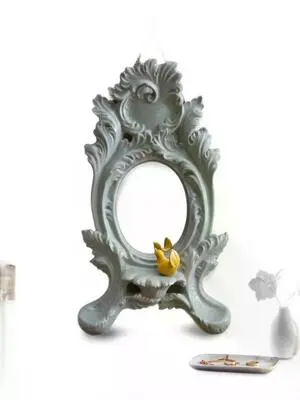 REBIRTH CERAMICS Ornate Bird-detail Mirror
