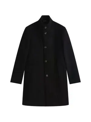 Tommy Hilfiger High-neck Single-breasted Coat - Black