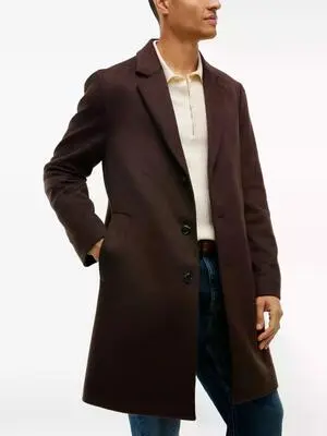 Tommy Hilfiger Single-breasted Logo-plaque Coat