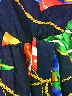 Hermès Belted Graphic-print Dress