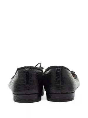 Prada Bow-detail Cap-toe Ballet Flats