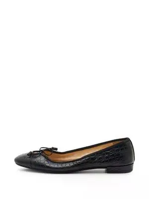 PRADA Bow-detail Cap-toe Ballet Flats