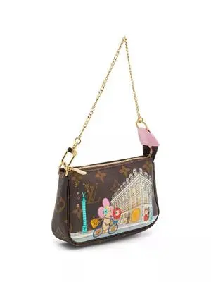 LOUIS VUITTON 2022 Mini Pochette Accessoires Vivienne Christmas Animation Monogram Canvas Tote Bag