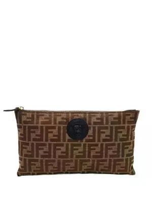 Fendi 2021 Zucca Zip Clutch Bag