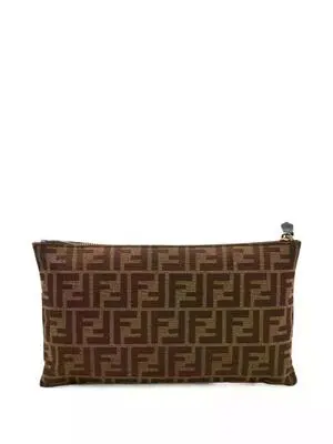 Fendi 2021 Zucca Zip Clutch Bag