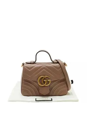Gucci Mini Gg Marmont Matelassé Tote Bag - Neutrals