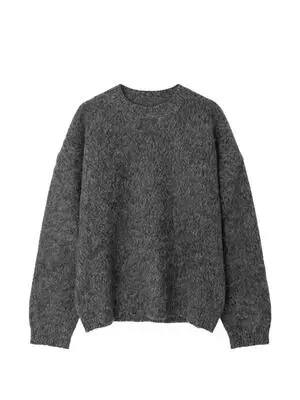 AMARANTO Brushed-knit Sweater - Grey