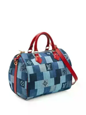 LOUIS VUITTON 2019 30 Speedy Bandouliere Patchwork Tote Bag