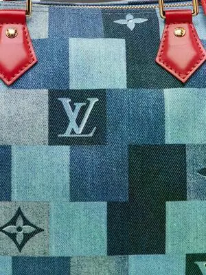 LOUIS VUITTON 2019 30 Speedy Bandouliere Patchwork Tote Bag