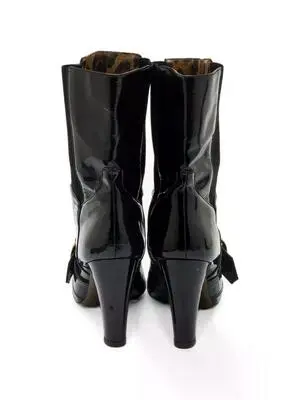 Dolce & Gabbana Buckled Patent Leather Boots