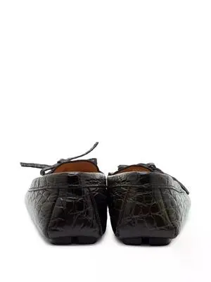 Prada Bow-detail Leather Loafers