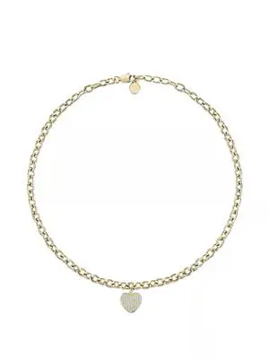 Philipp Plein Plein Rocked Heart Crystal-embellished Necklace - Gold