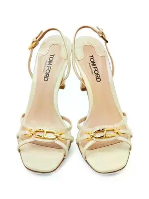 TOM FORD Crocodile-embossed Slingback Sandals