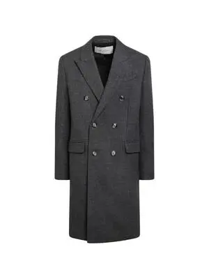 AMI Paris Double-breasted Coat - Grey