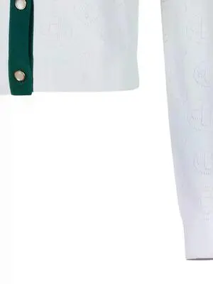 Casablanca White Oointelle Monogram Cardigan