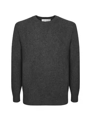AMARANTO Ribbed-knit Raglan-sleeve Sweater