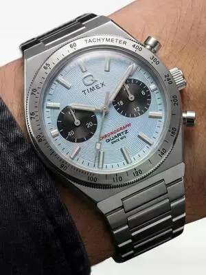 Timex® Q Continental Chronograph 36mm Watch - Blue