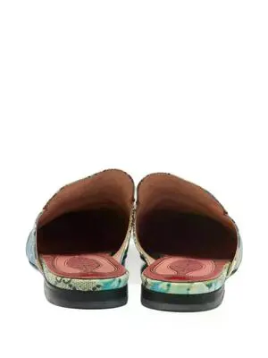 Gucci Princetown Blooms Gg Supreme Mules
