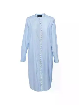 Max Mara Striped Mini Shirt Dress - Blue