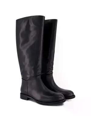 GIBALDI Round-toe Knee-high Boots - Black