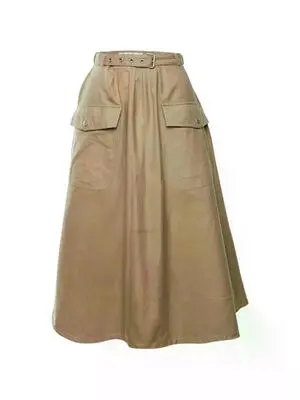 Dior Belted A-line Skirt - Neutrals