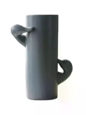 REBIRTH CERAMICS Duck-detail Around Vase - Blue