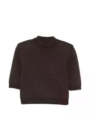 WILLY CHAVARRIA Ribbed-knit Elbow-sleeve Sweater