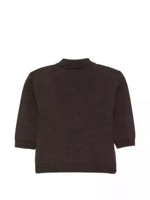 WILLY CHAVARRIA Ribbed-knit Elbow-sleeve Sweater