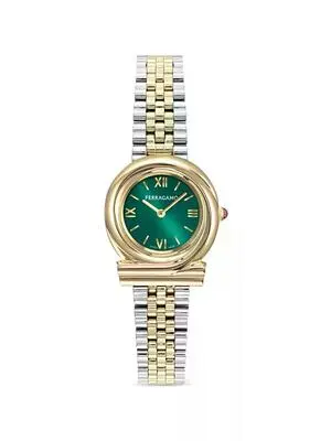 FERRAGAMO Gancini Twisted 28mm Watch - Green