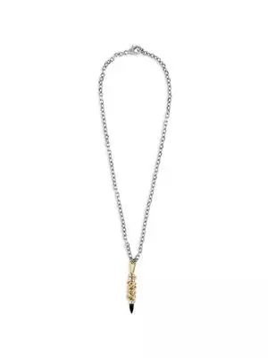 Philipp Plein Plein Bullet Skull-pendant Necklace - Silver